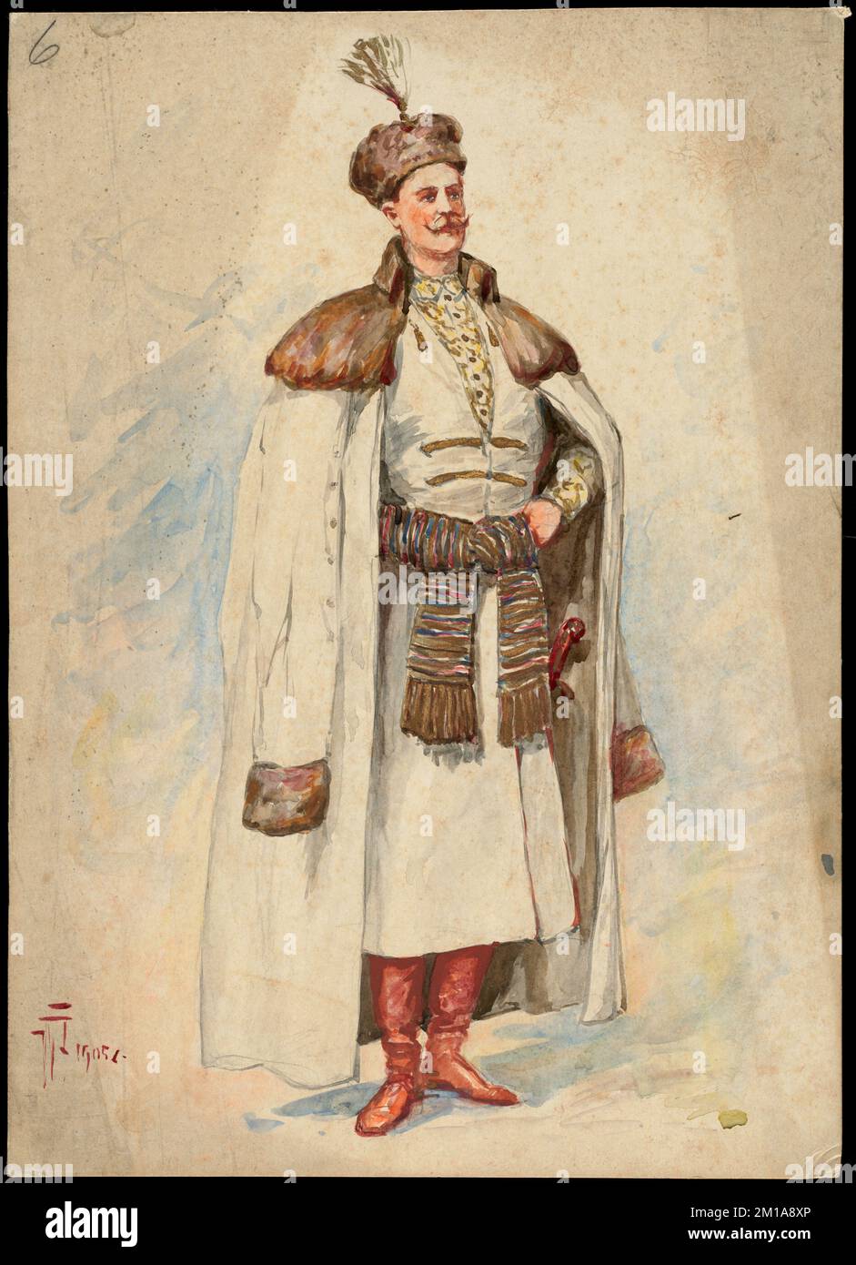 Unidentified Italian opera costume design plate 6 , Operas & operettas ...