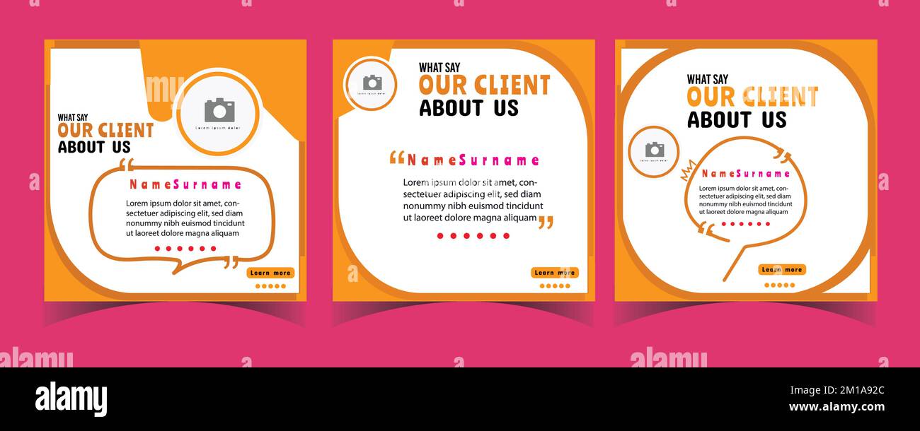 Modern and creative client testimonial social media post design ...