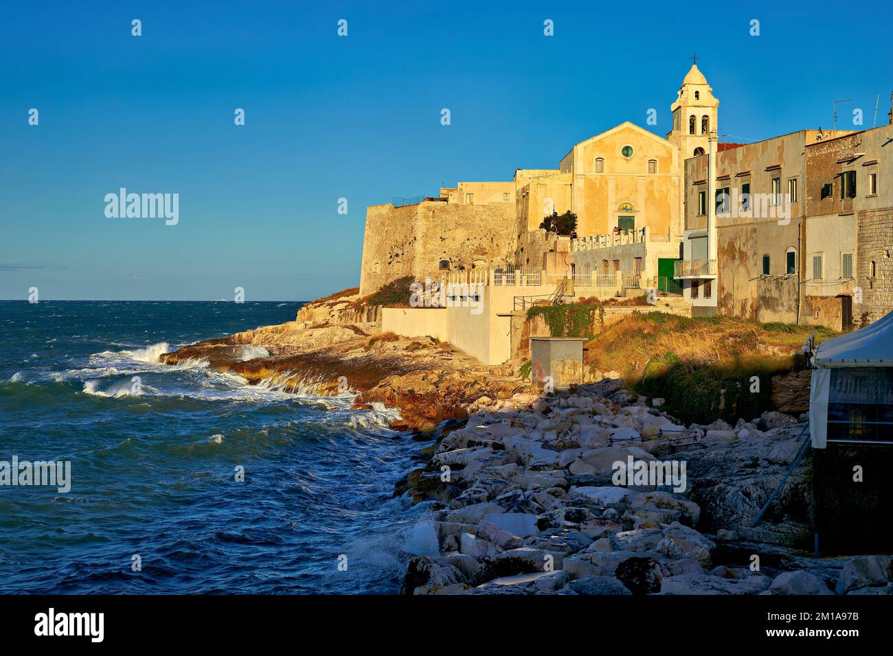 Vieste Gargano. Apulia Puglia Italy. Cape San Francesco and San ...