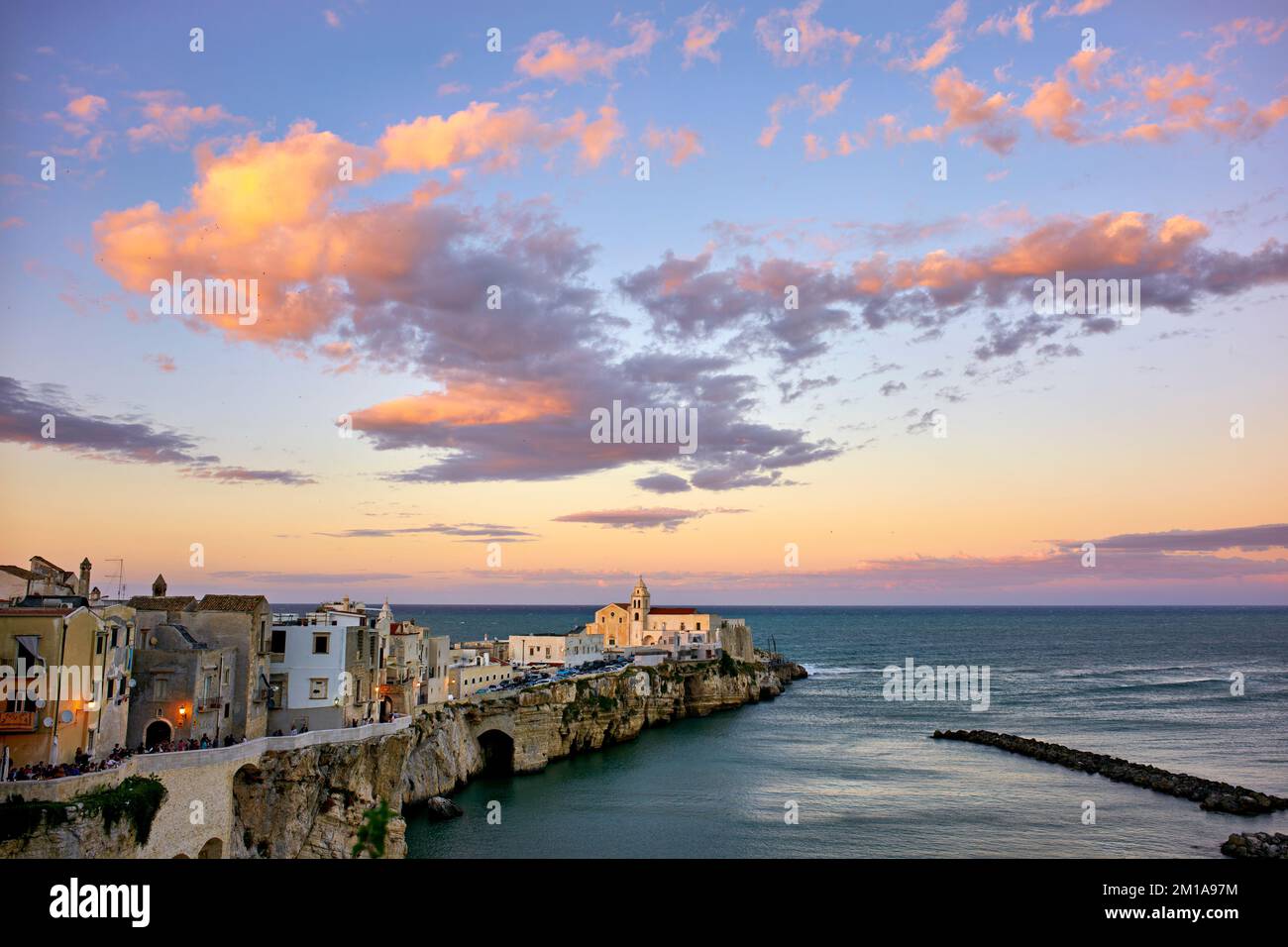 Vieste Gargano. Apulia Puglia Italy. Cape San Francesco and San ...
