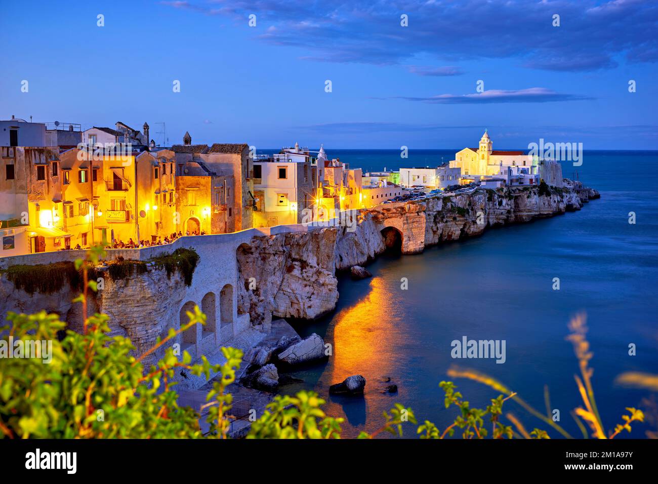 Vieste Gargano. Apulia Puglia Italy. Cape San Francesco and San ...