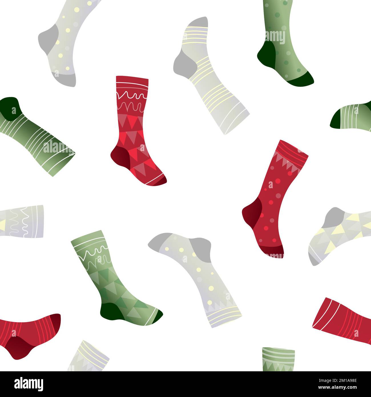 Warm socks set. Cozy autumn or winter concept. Vector illustration ...