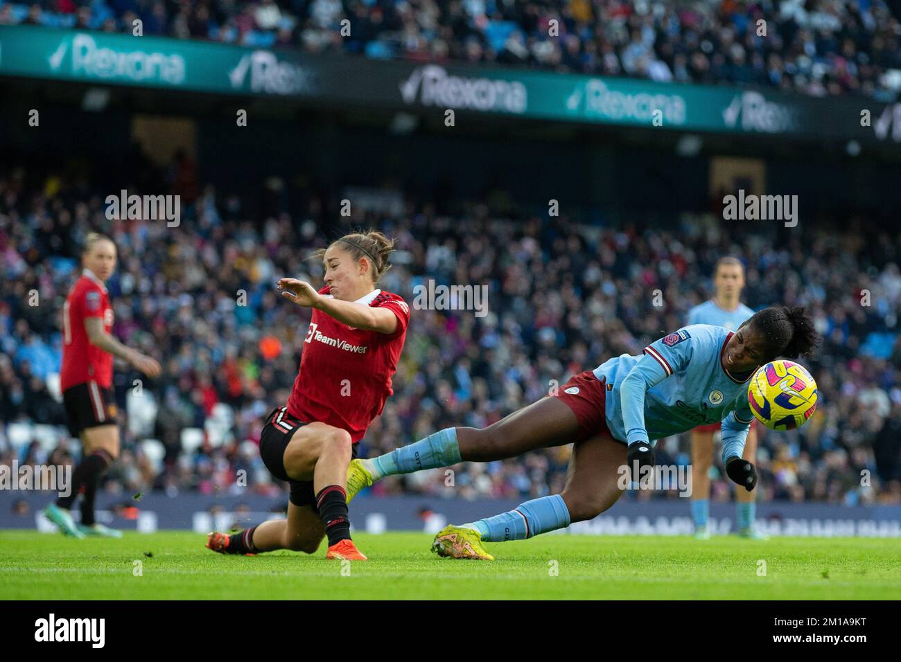 Manchester, UK. 11th Dec, 2022. Khadija Shaw #21 of Manchester City ...