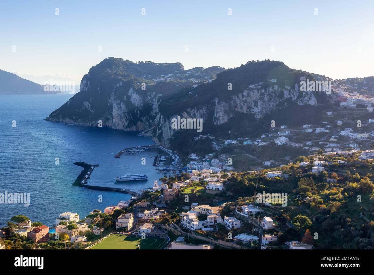 Touristic Town on Capri Island in Bay of Naples, Italy Stock Photo - Alamy