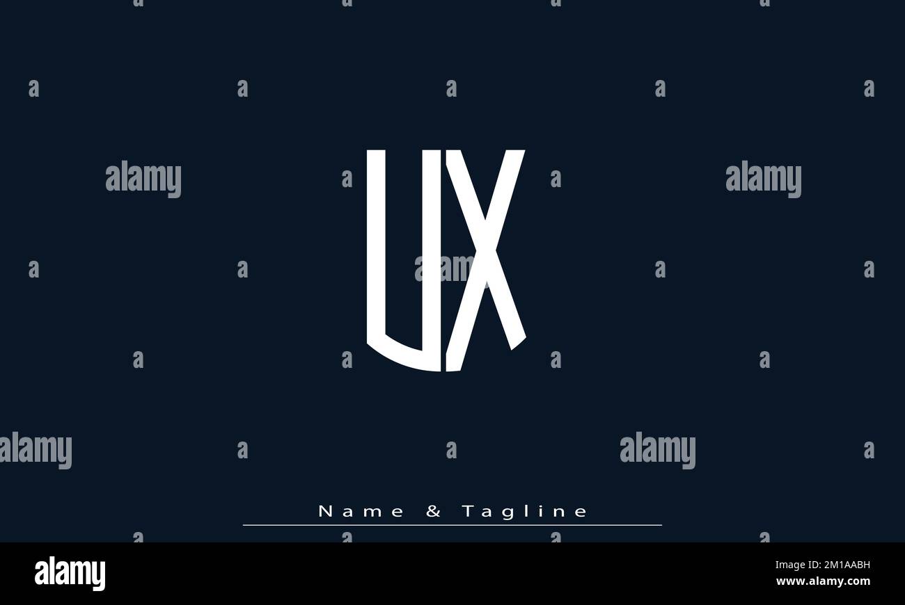 Alphabet letters Initials Monogram logo UX , XU Stock Vector Image ...