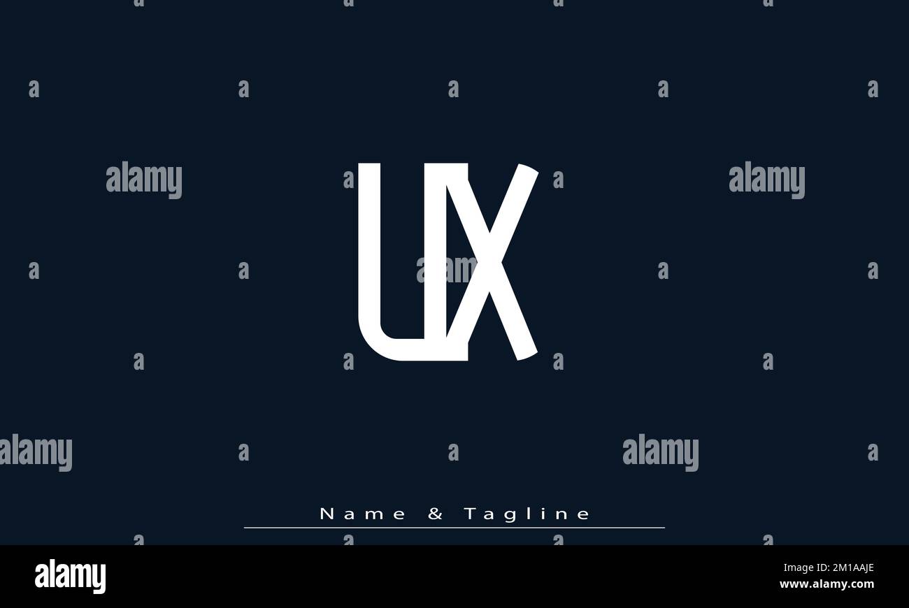 Letter ux logo hi-res stock photography and images - Alamy