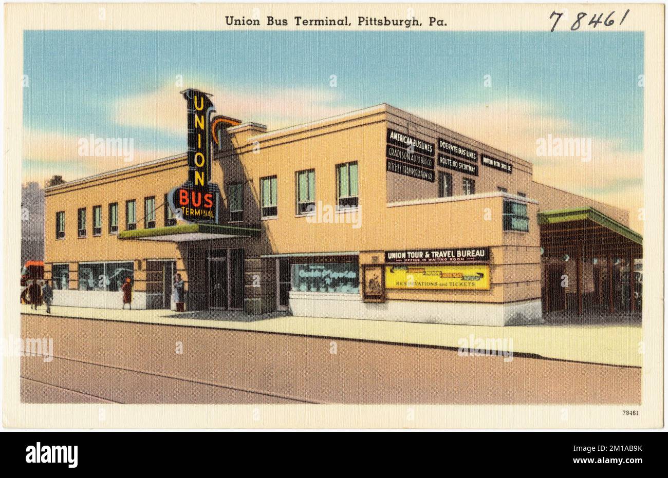 Union Bus Terminal, Pittsburgh, Pa. , Tichnor Brothers Collection ...