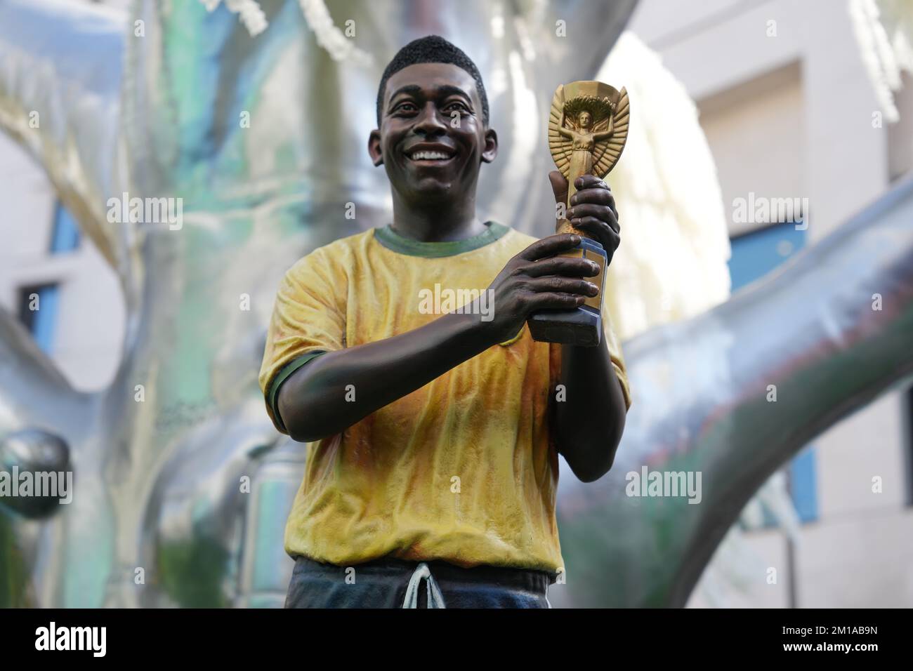 Doha -Qatar, November 11, 2022 , Inauguration of the statue of Pele at ...