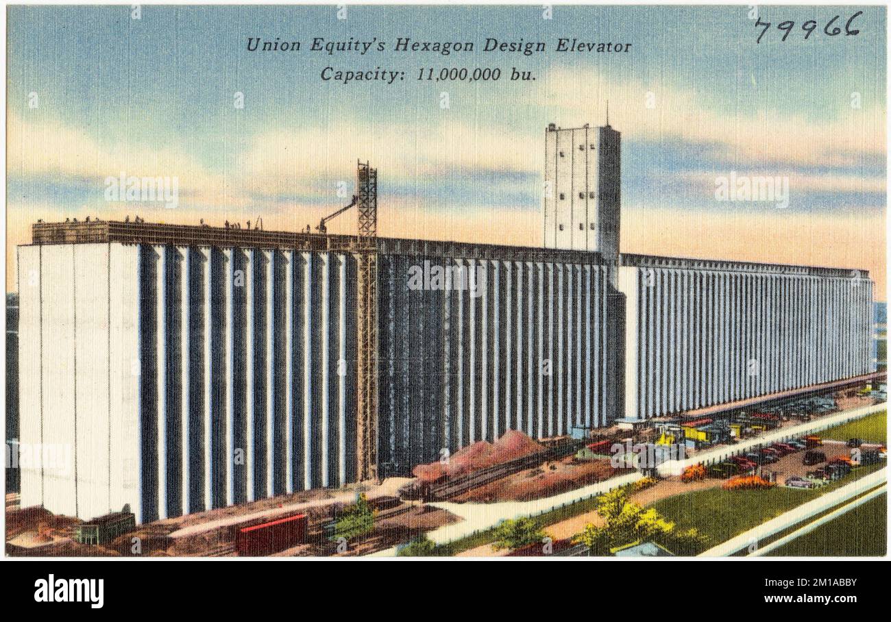 Union Equity's Hexagon Design Elevator. Capacity: 11,000,000 bu ...
