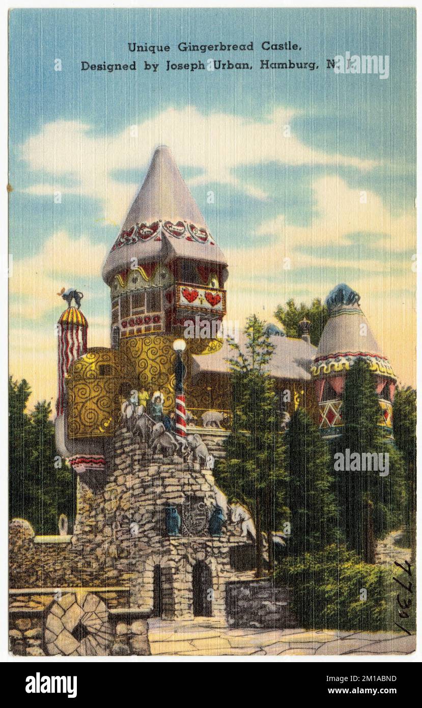 Unique gingerbread castle, designed by Joseph Urban, Hamburg, N.J ...