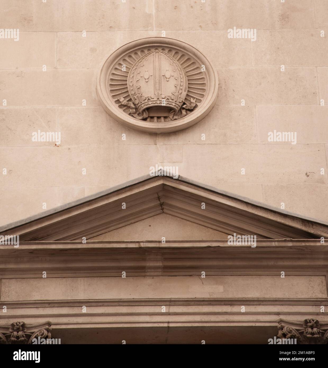 Symbol of Bishop's Mitre, Town House built for the Bishops of Ely ...