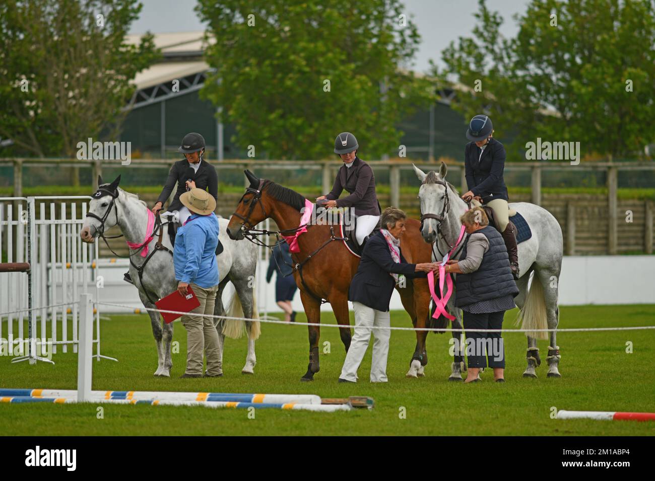 CHRISTCHURCH, NEW ZEALAND, DECEMBER 9, 2022: Showjumping competitors ...