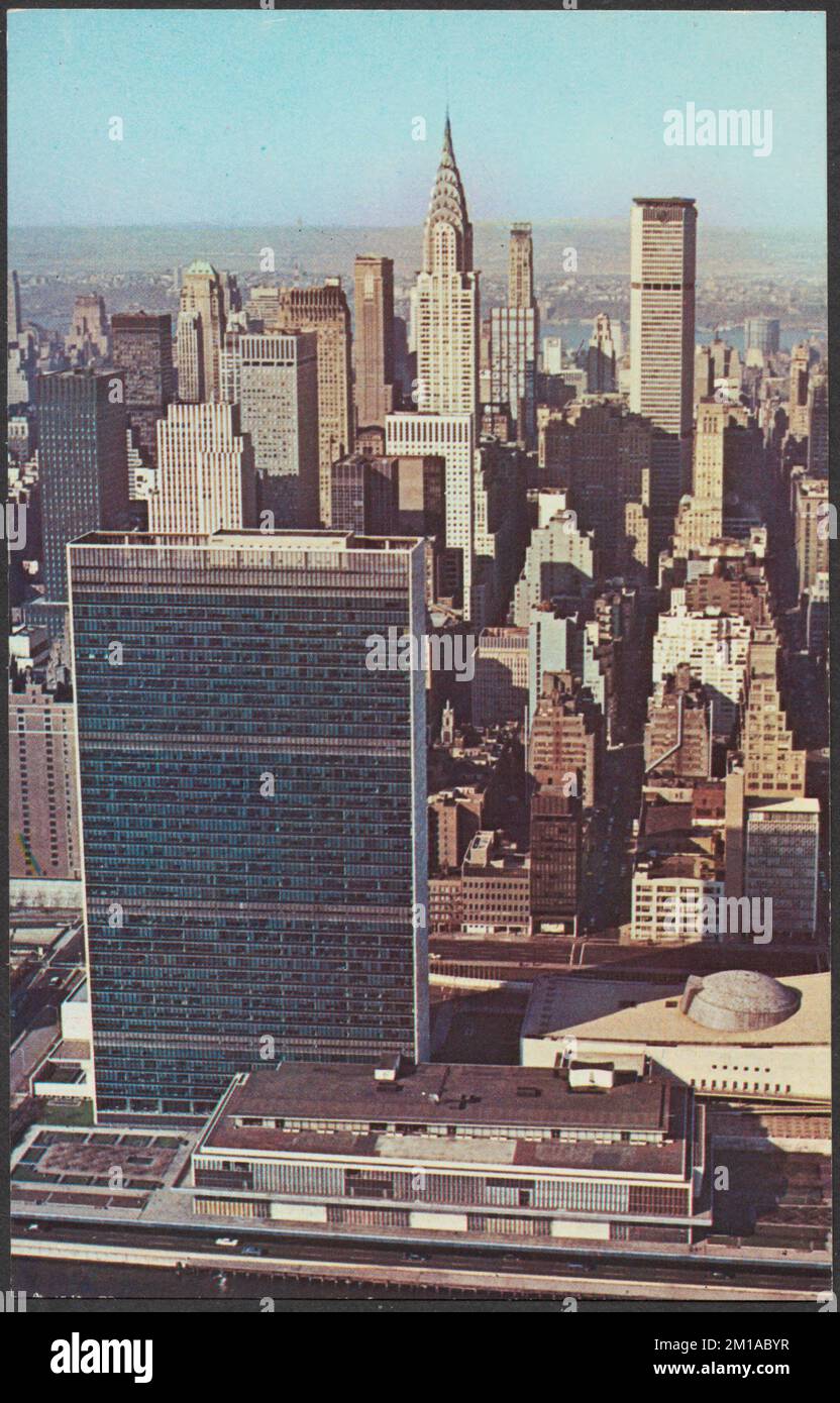 United Nations and midtown skyline, New York, N. Y. , Cities & towns ...