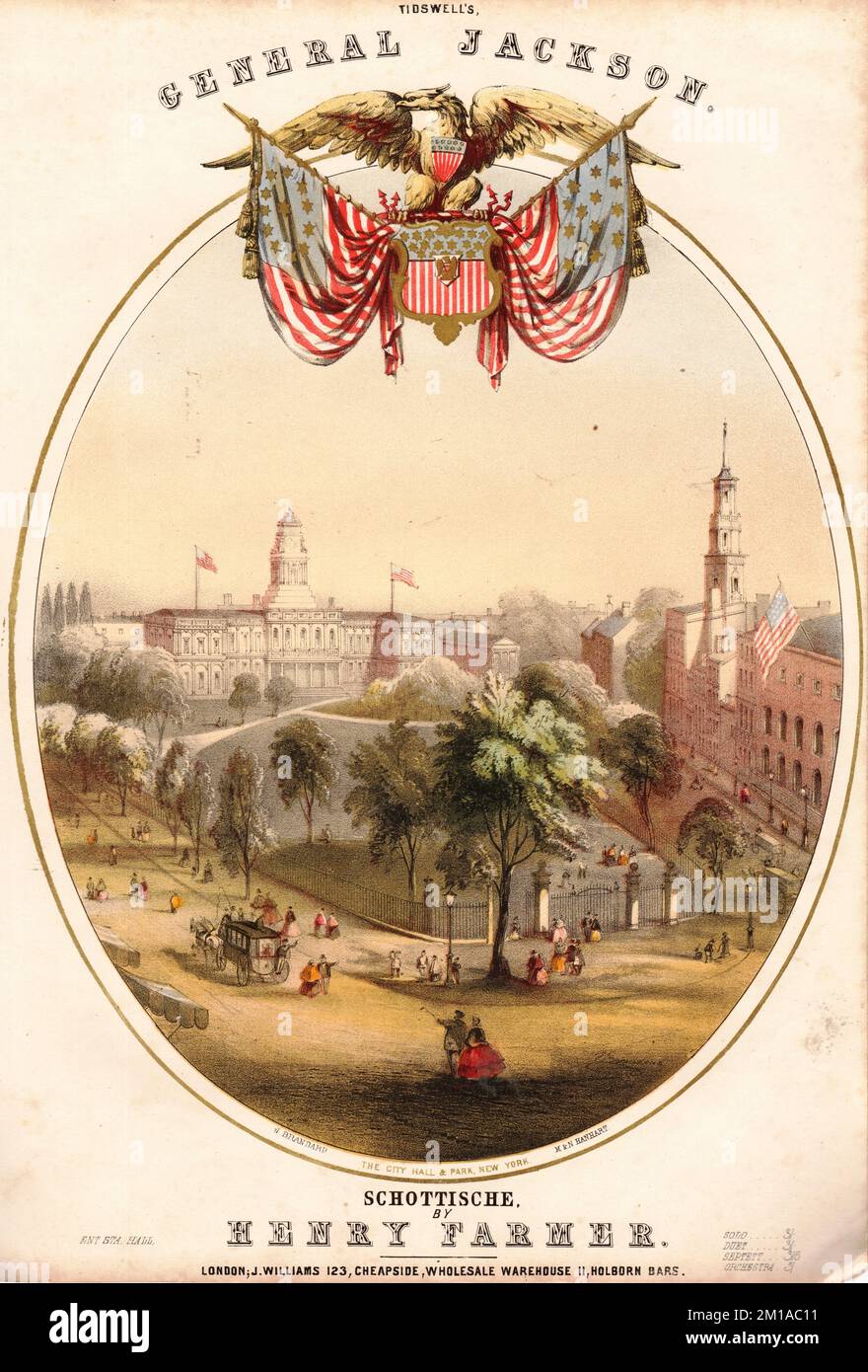 General Jackson's Schottische, ca. 1850 English illustrated Sheet Music ...