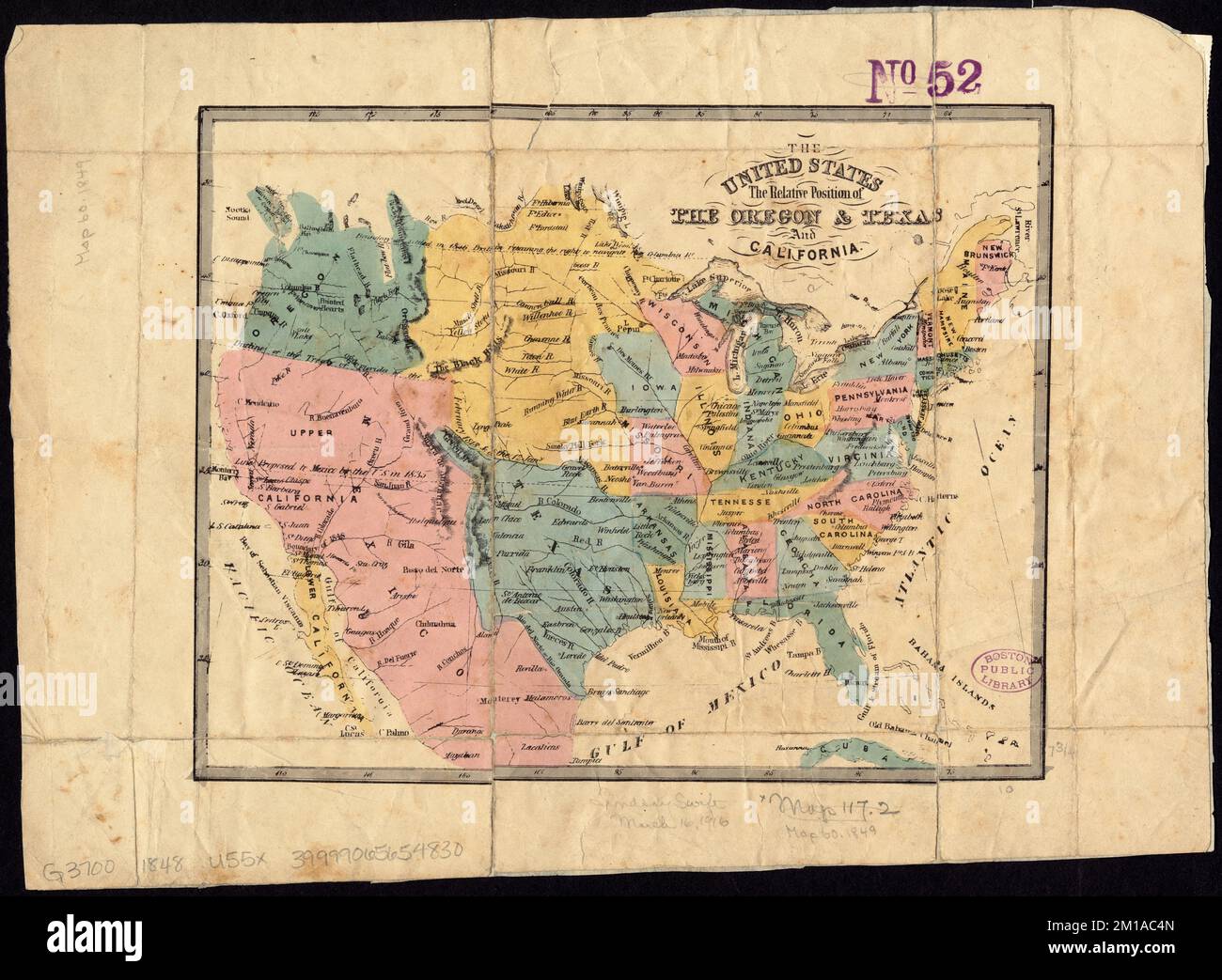 The United States : the relative position of the Oregon & Texas and ...