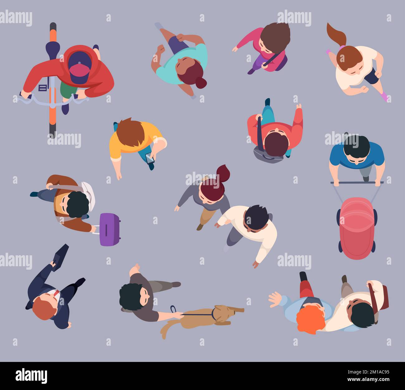 People Top View Vector