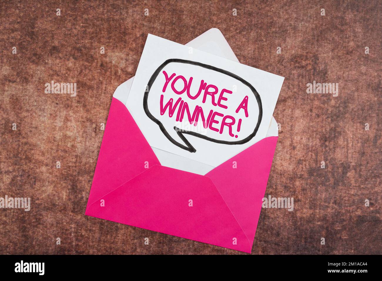 Handwriting text You'Re a Winner . Business idea Winning as 1st place ...