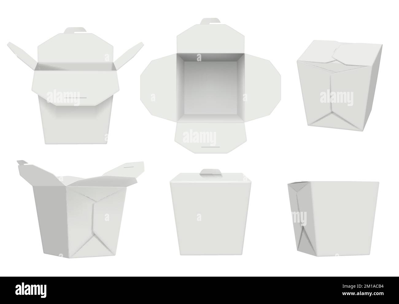 Wok box. Crafted cardboard containers for delivery asian food decent ...