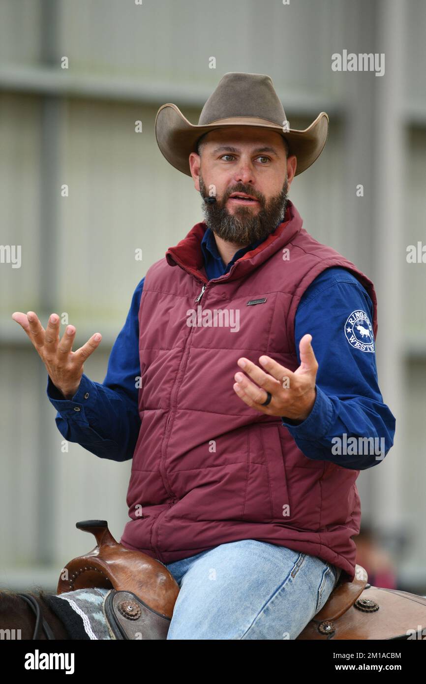CHRISTCHURCH, NEW ZEALAND, DECEMBER 9, 2022: Dan Steers delivers a ...