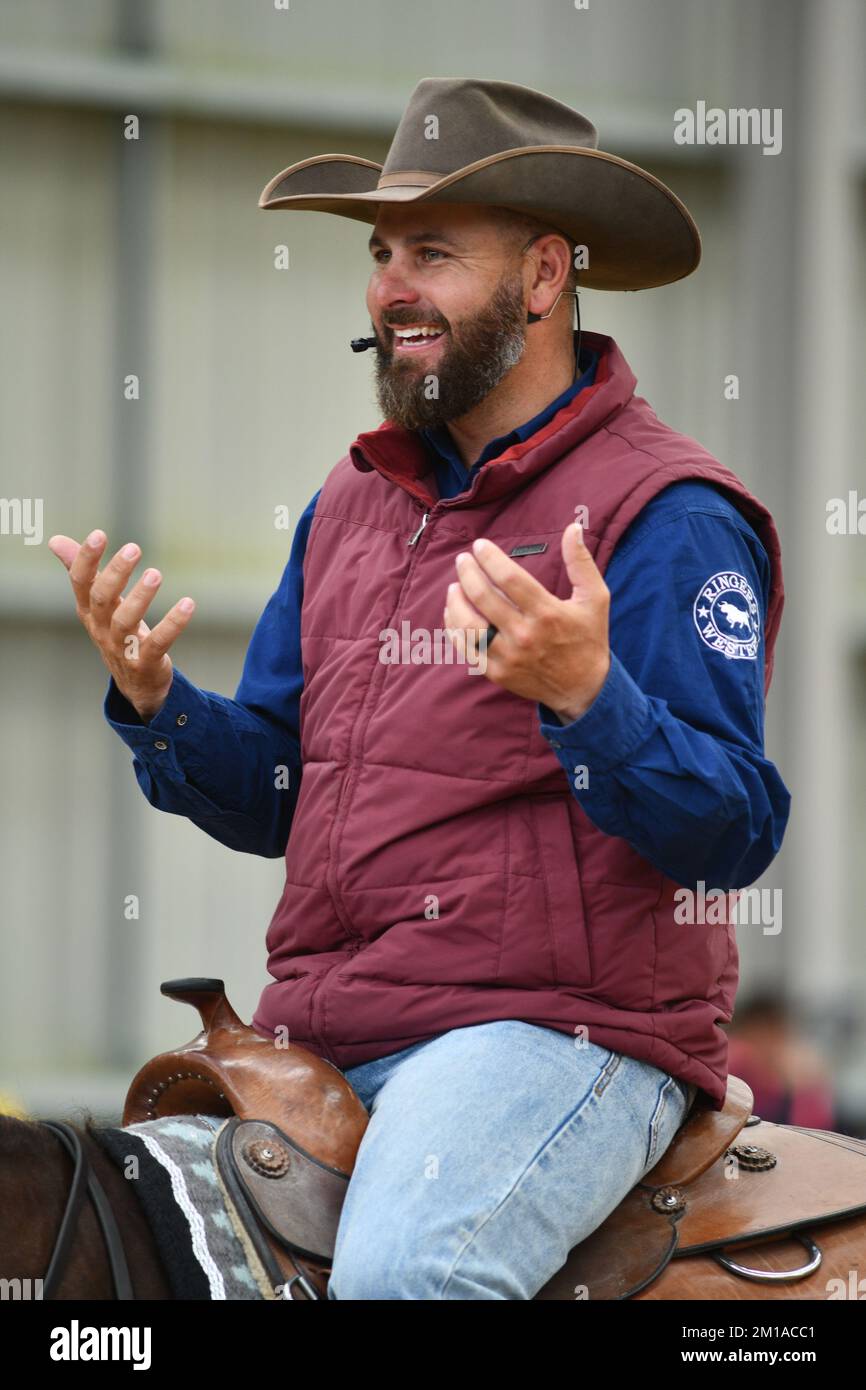 CHRISTCHURCH, NEW ZEALAND, DECEMBER 9, 2022: Dan Steers delivers a ...