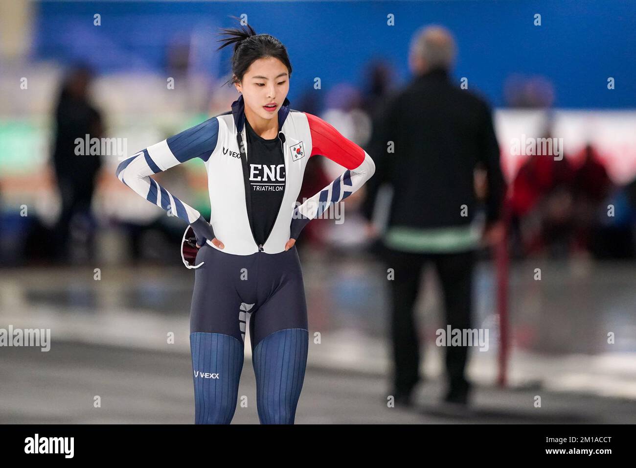 CALGARY, CANADA - DECEMBER 11: Na-Hyun Lee of Republic of Korea after ...