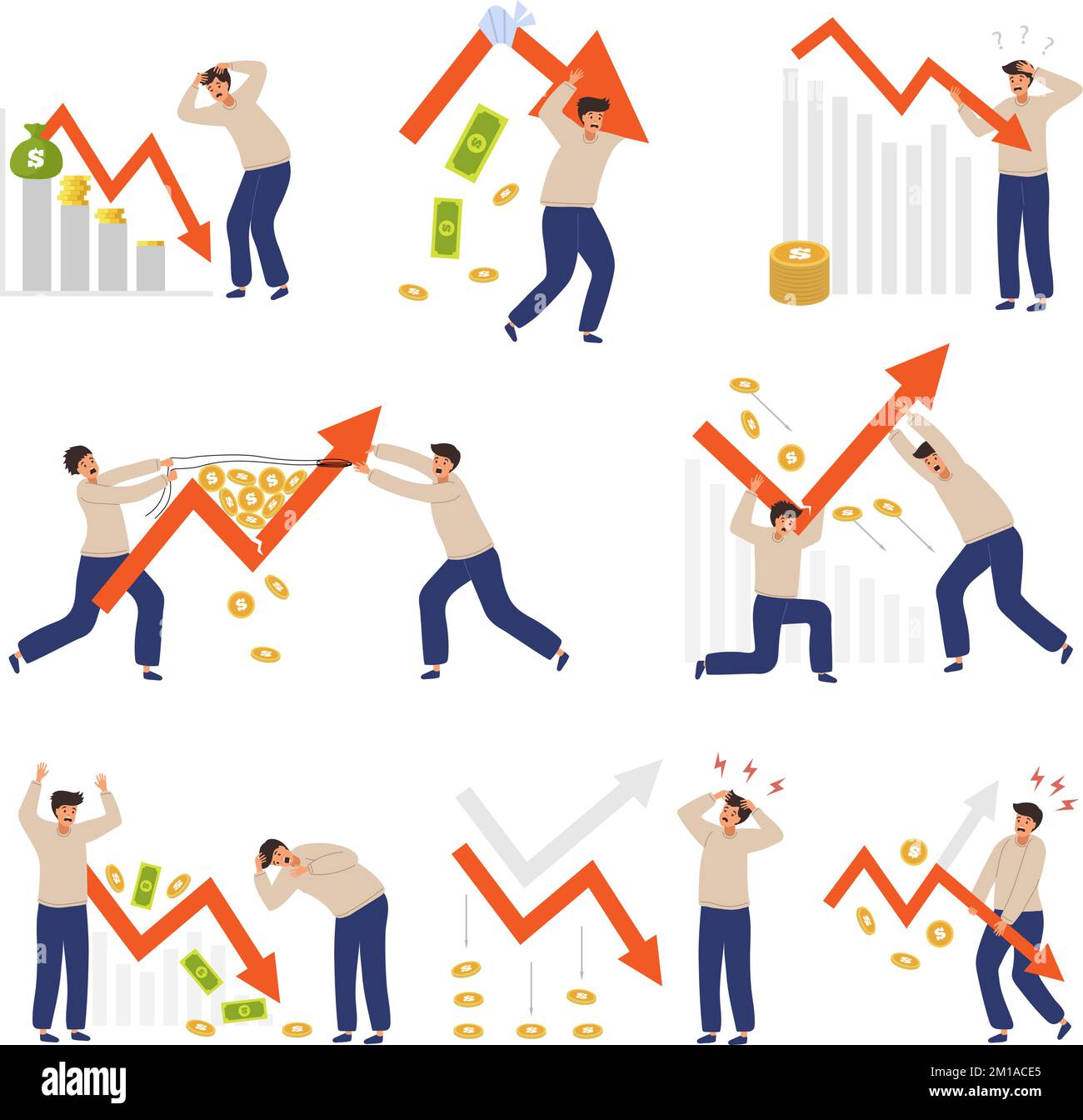 Economic crisis cartoon hi-res stock photography and images - Alamy