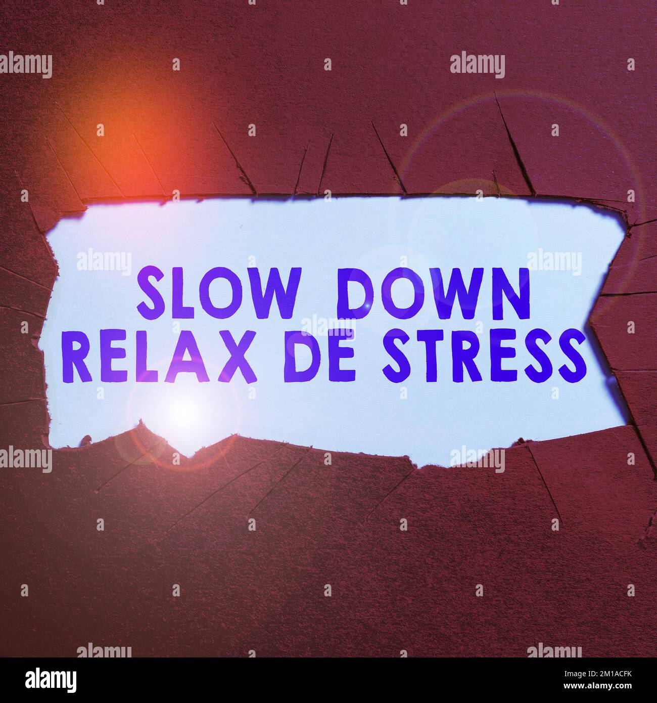 Conceptual caption Slow Down Relax De Stress. Business showcase Have a ...