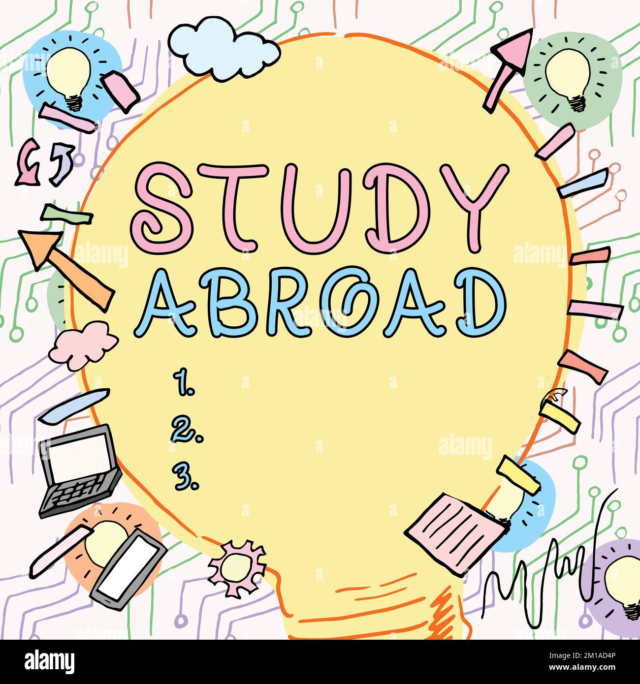 Sign displaying Study Abroad. Business idea Pursuing educational ...