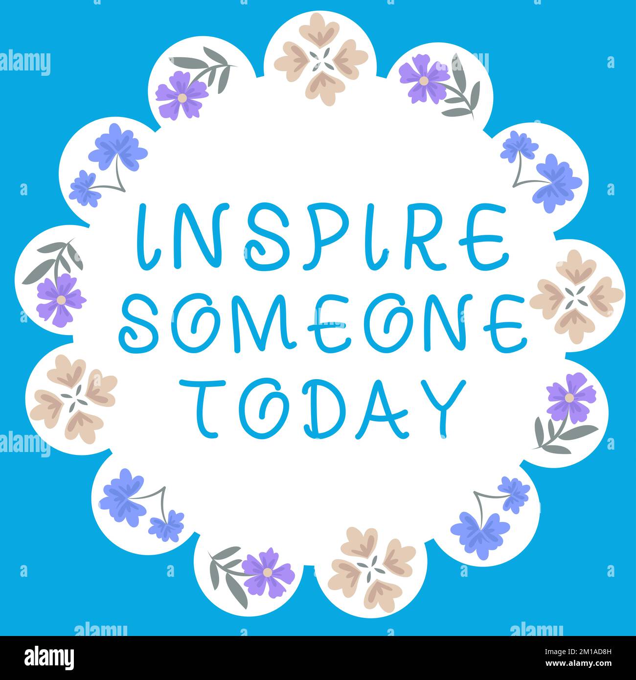 Hand writing sign Inspire Someone Today. Business concept Make someone ...