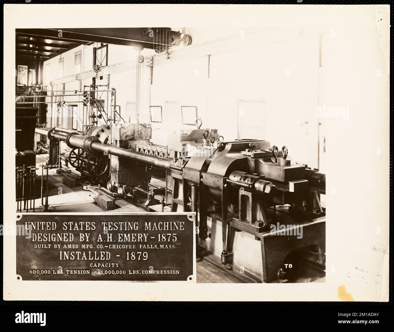United States Testing Machine designed by A.H. Emery, 1875 , Armories ...