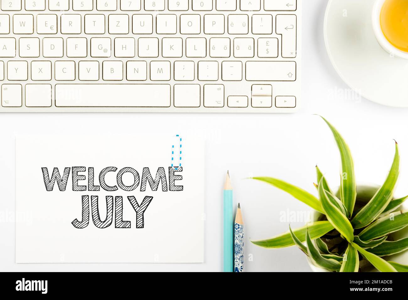 Sign displaying Welcome July. Conceptual photo Calendar Seventh Month ...
