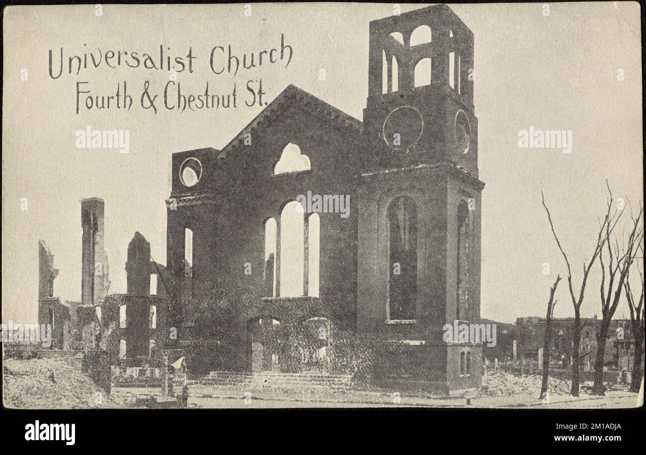 Universalist Church, Fourth & Chestnut St. , Fires, Ruins, Churches ...