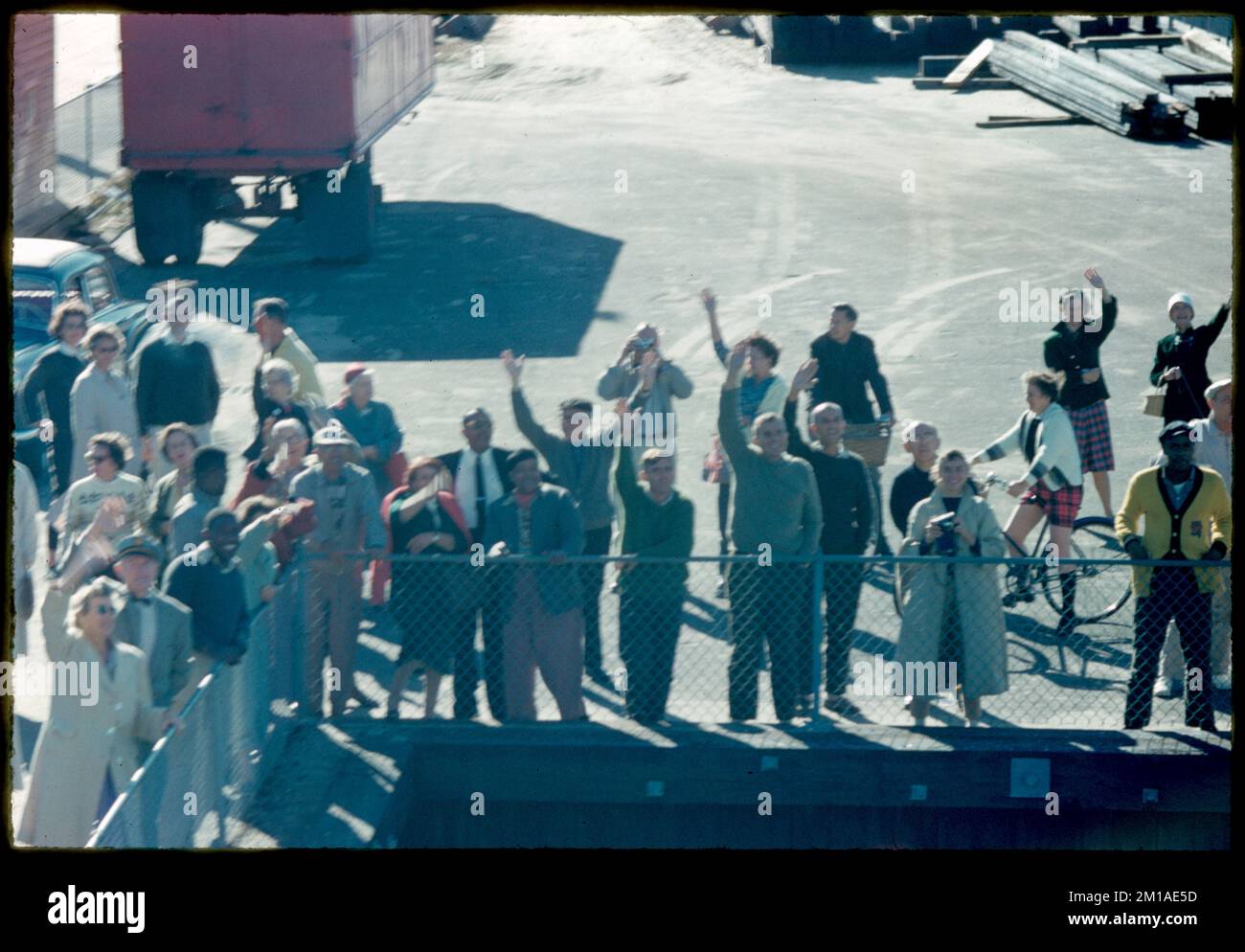 Unknown people on dock, Nantucket , Crowds, Piers & wharves. Edmund L ...