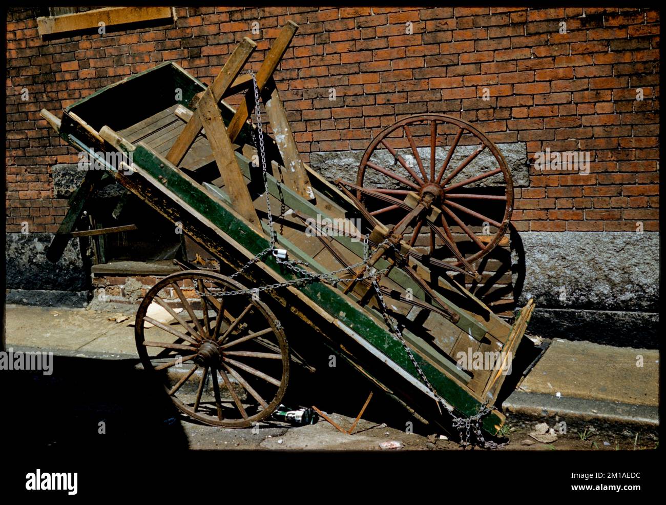Upended cart, Boston , Carts & wagons. Edmund L. Mitchell Collection ...
