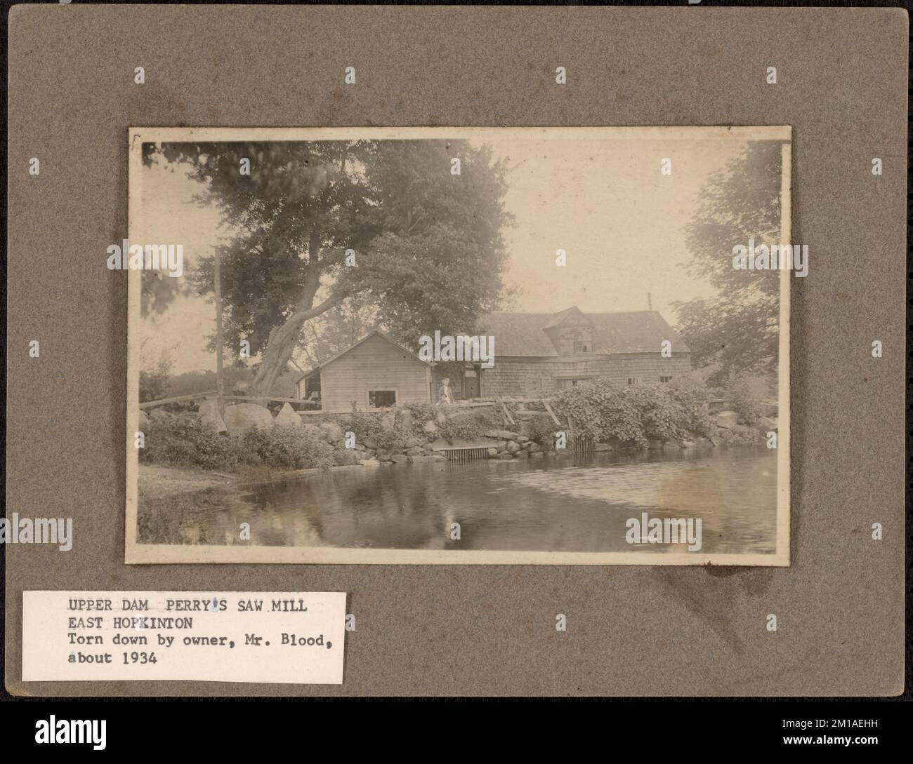 Upper dam Perry's Saw Mill , Sawmills, Dams. Hopkinton Historical ...