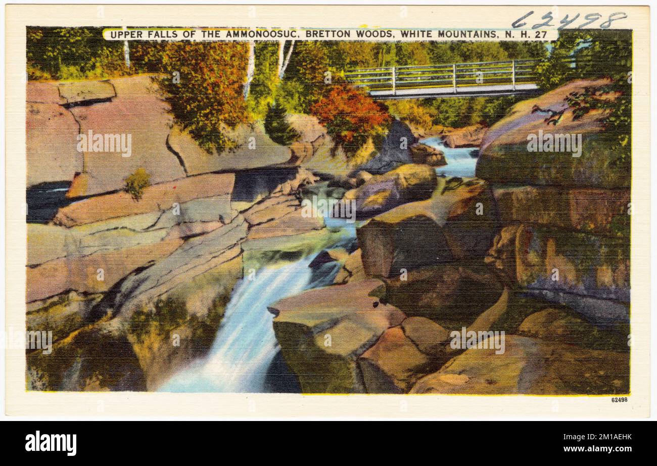 Upper Falls of the Ammonoosuc, Bretton Woods, White Mountains, N.H ...