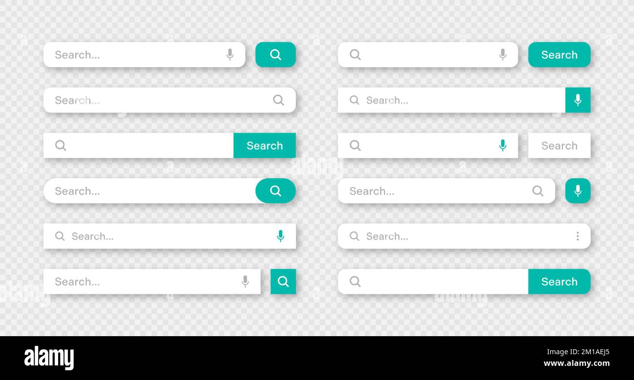 Various search bar templates. Internet browser engine with search box ...