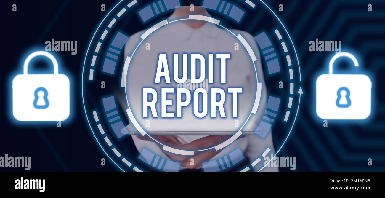 Inspiration showing sign Audit Report. Business showcase An appraisal ...