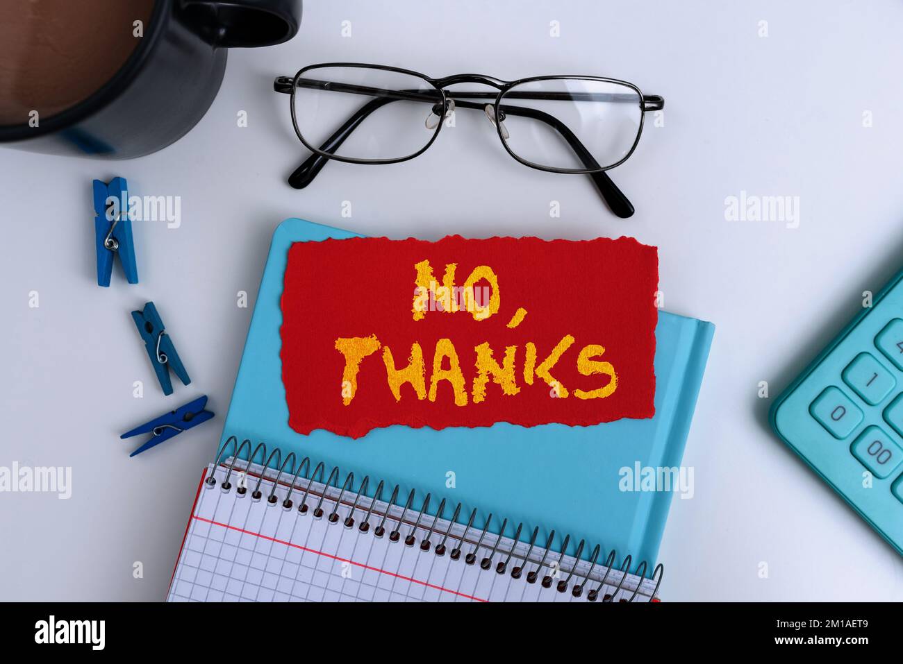 Hand writing sign No, Thanks. Word for Answering question using these ...