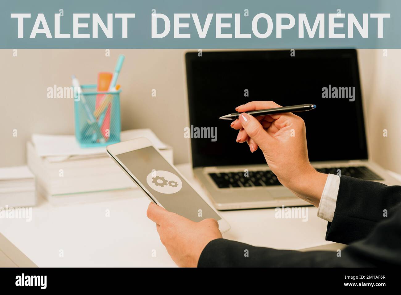 Text caption presenting Talent Development. Business idea Building Skills Abilities Improving ...