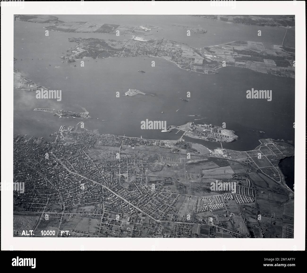 U.S. Naval Hospital, Newport, RI-view from east 10000 ft. , Naval ...