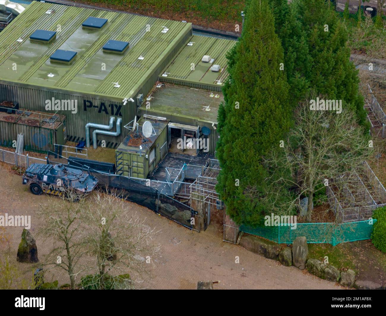 Aerial Drone From the Air Footage of Nemesis Rollercoaster at Alton ...