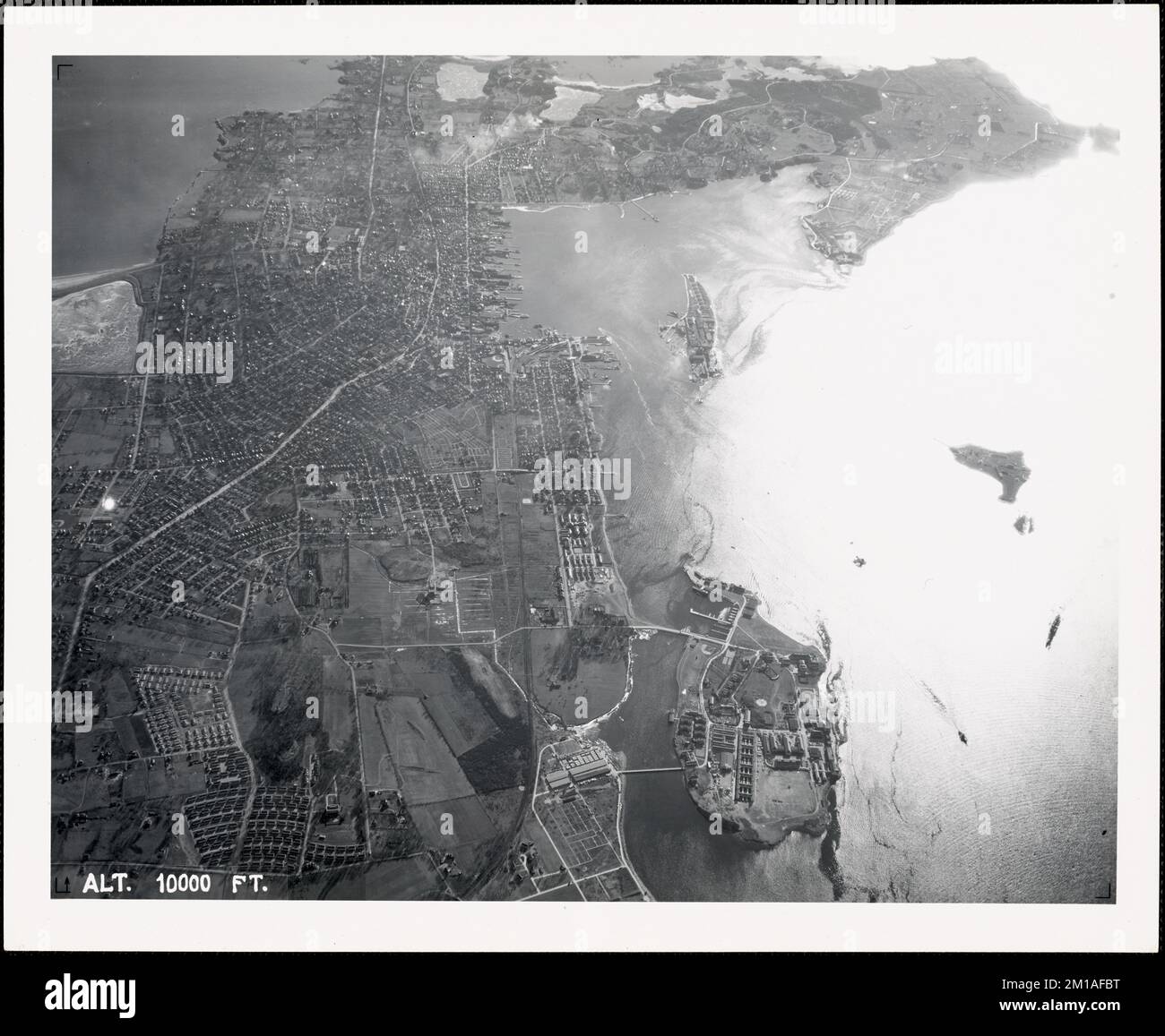 U.S. Naval Hospital, Newport, RI-view from north 10000 ft. , Naval ...