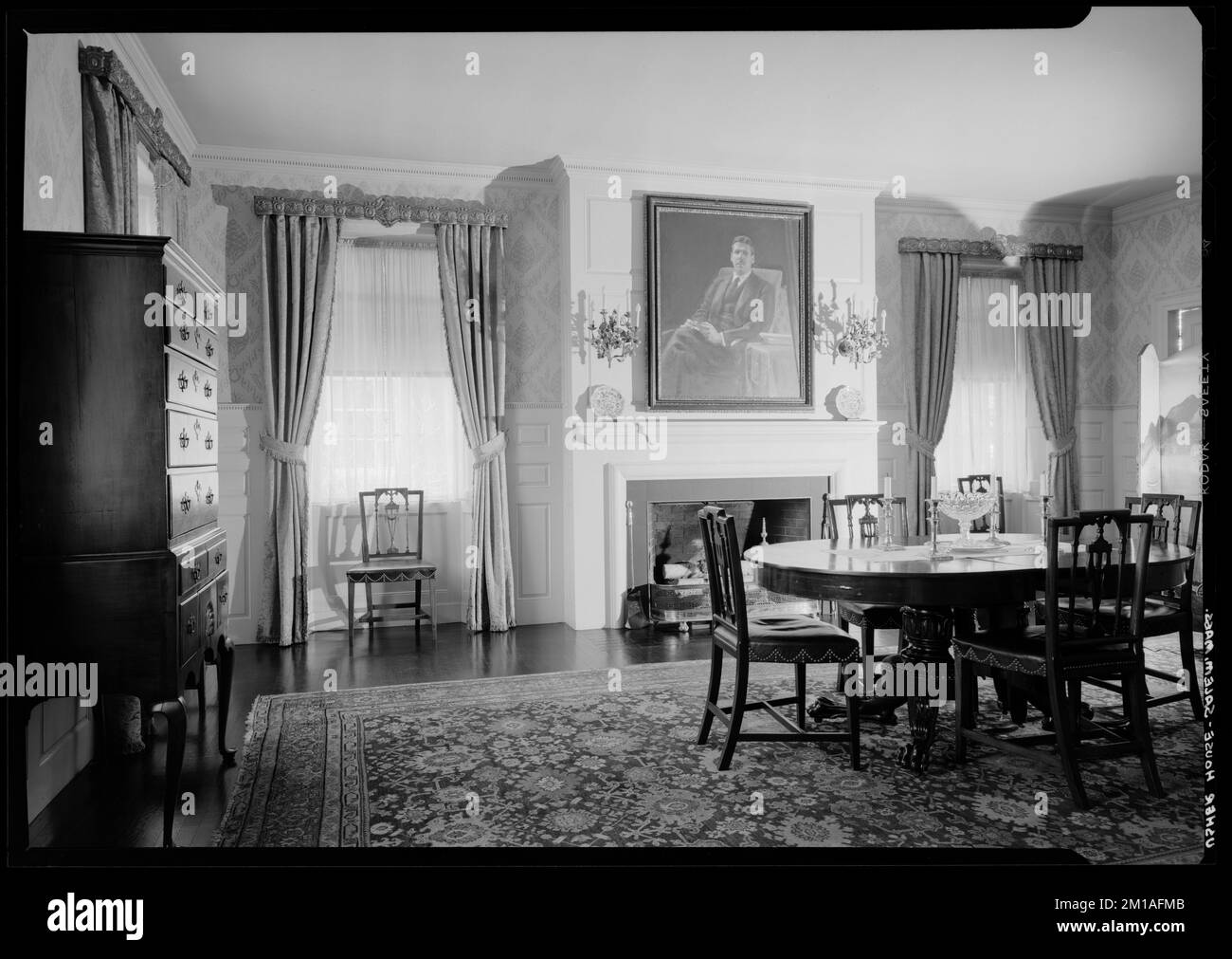 Usher House, interior, dining room , Architectural elements, Dining ...