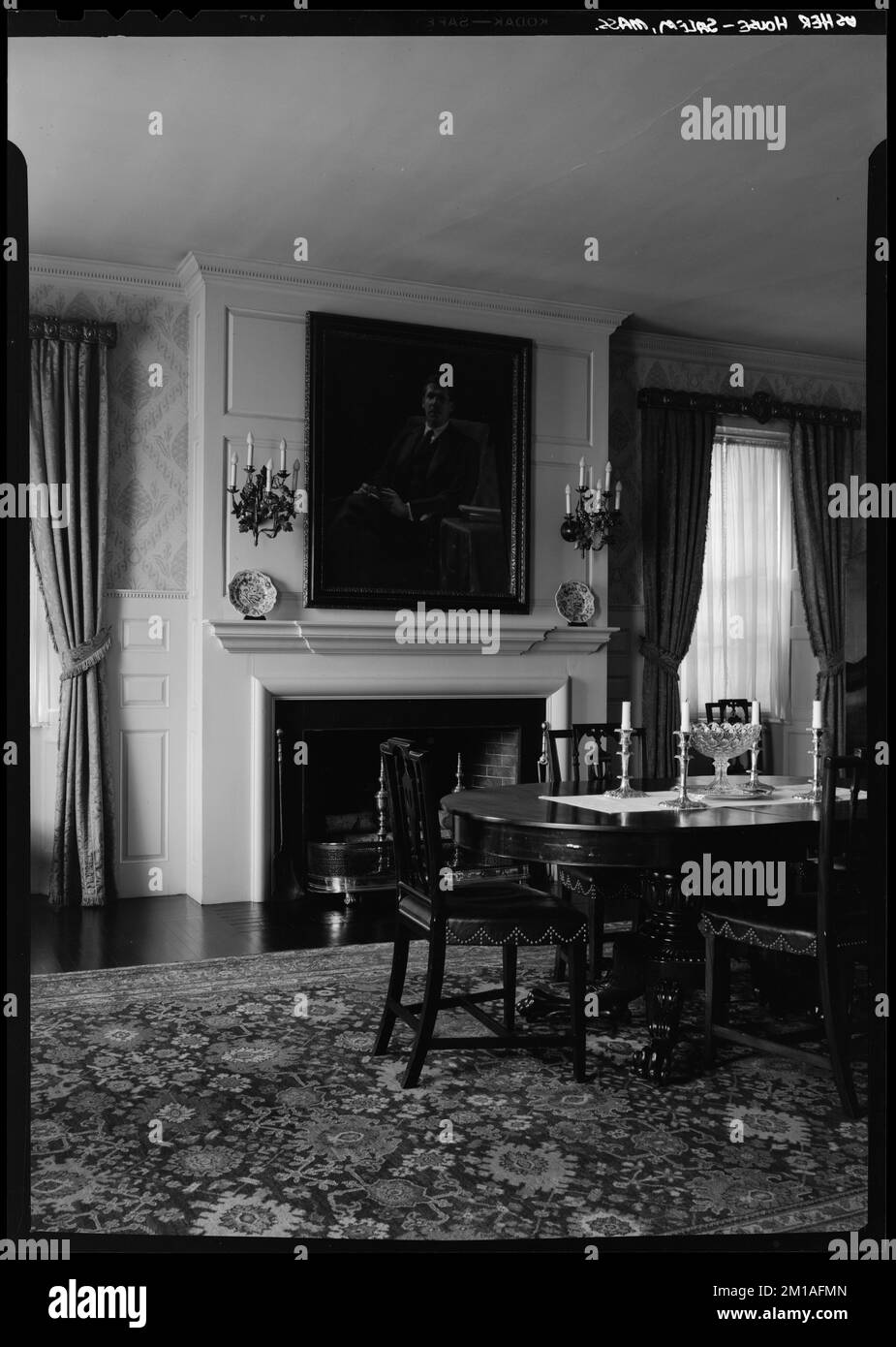 Usher House, interior , Architectural elements, Dining rooms. Samuel ...