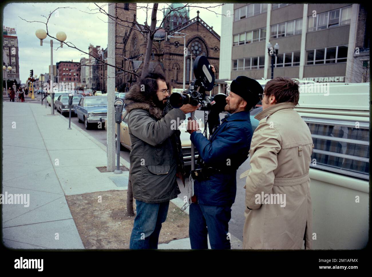 USIA film group , Office buildings, Disasters, Reporters, John Hancock ...