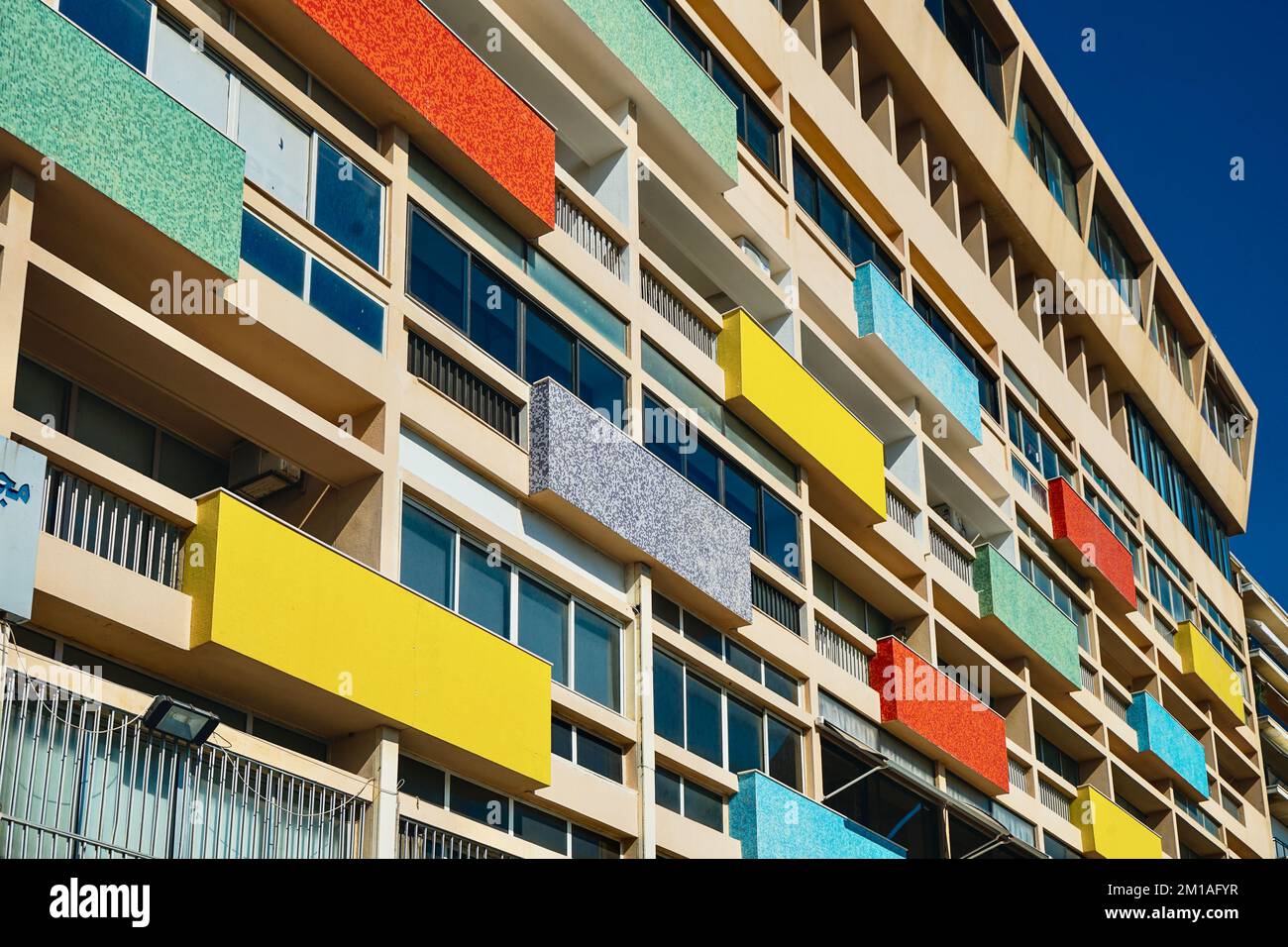 The modernist Shams Building in Raouche, Beirut, Lebanon Stock Photo ...
