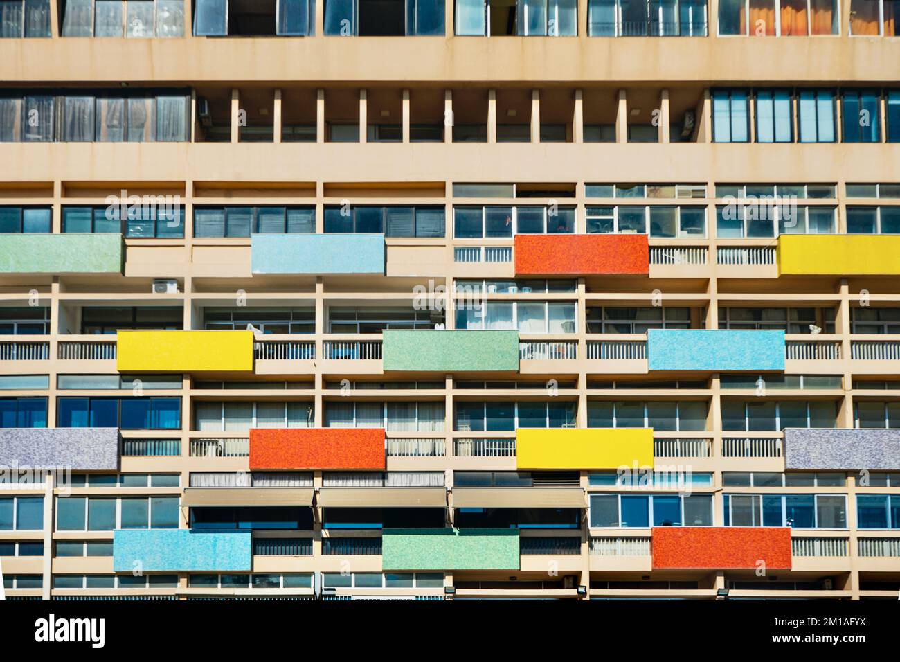 The modernist Shams Building in Raouche, Beirut, Lebanon Stock Photo ...