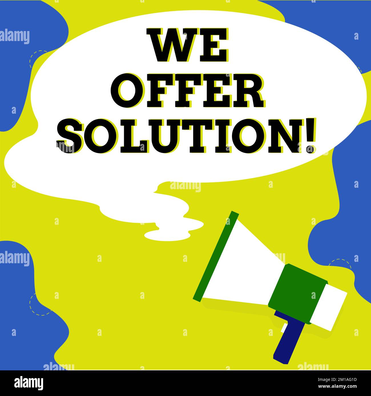 Text caption presenting We Offer Solution. Business showcase give means ...