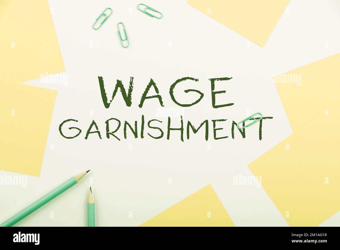 Writing displaying text Wage Garnishment. Business showcase Deducting ...